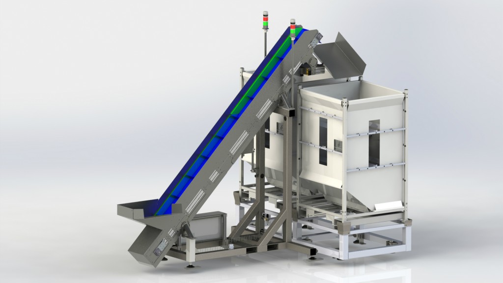 Silo loading unit - tumble pack - DSB250 - Loads bottles into flexible silo
