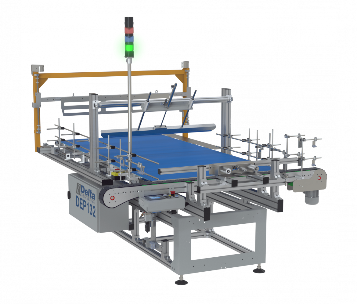 Tray unloading table DEP132 - Depalletizing trays of round/square bottles