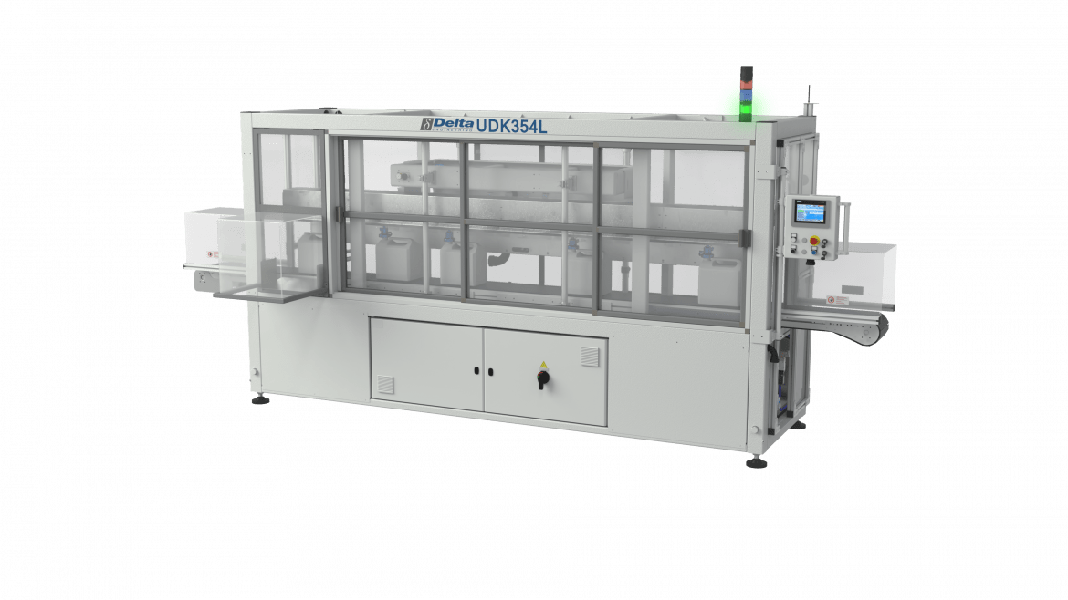 On-the-fly leak tester with long stroke UDK354L to test big volumes at ...